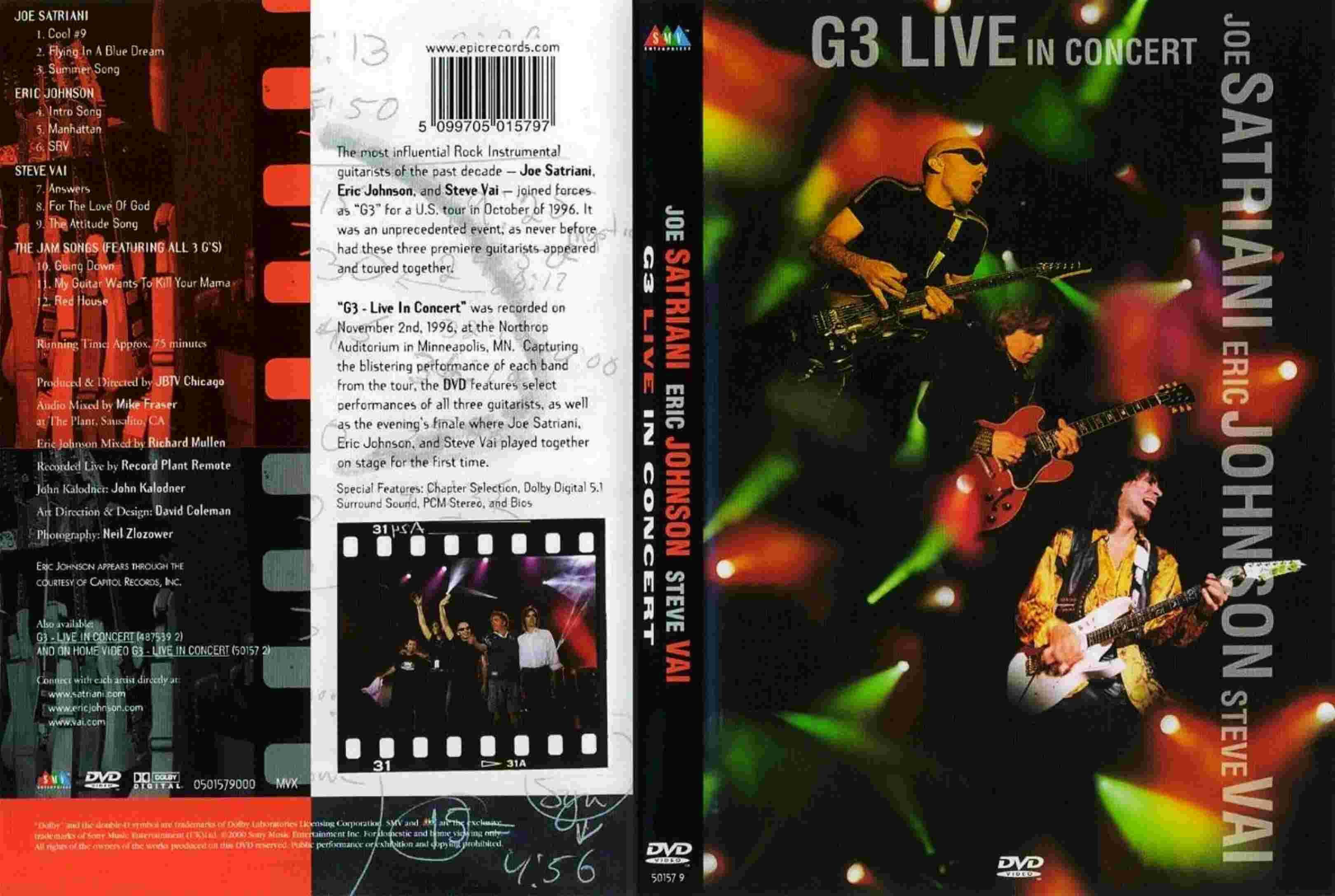 G3 Live In Concert 1996 : Front | DVD Covers | Cover Century | Over 1. ...